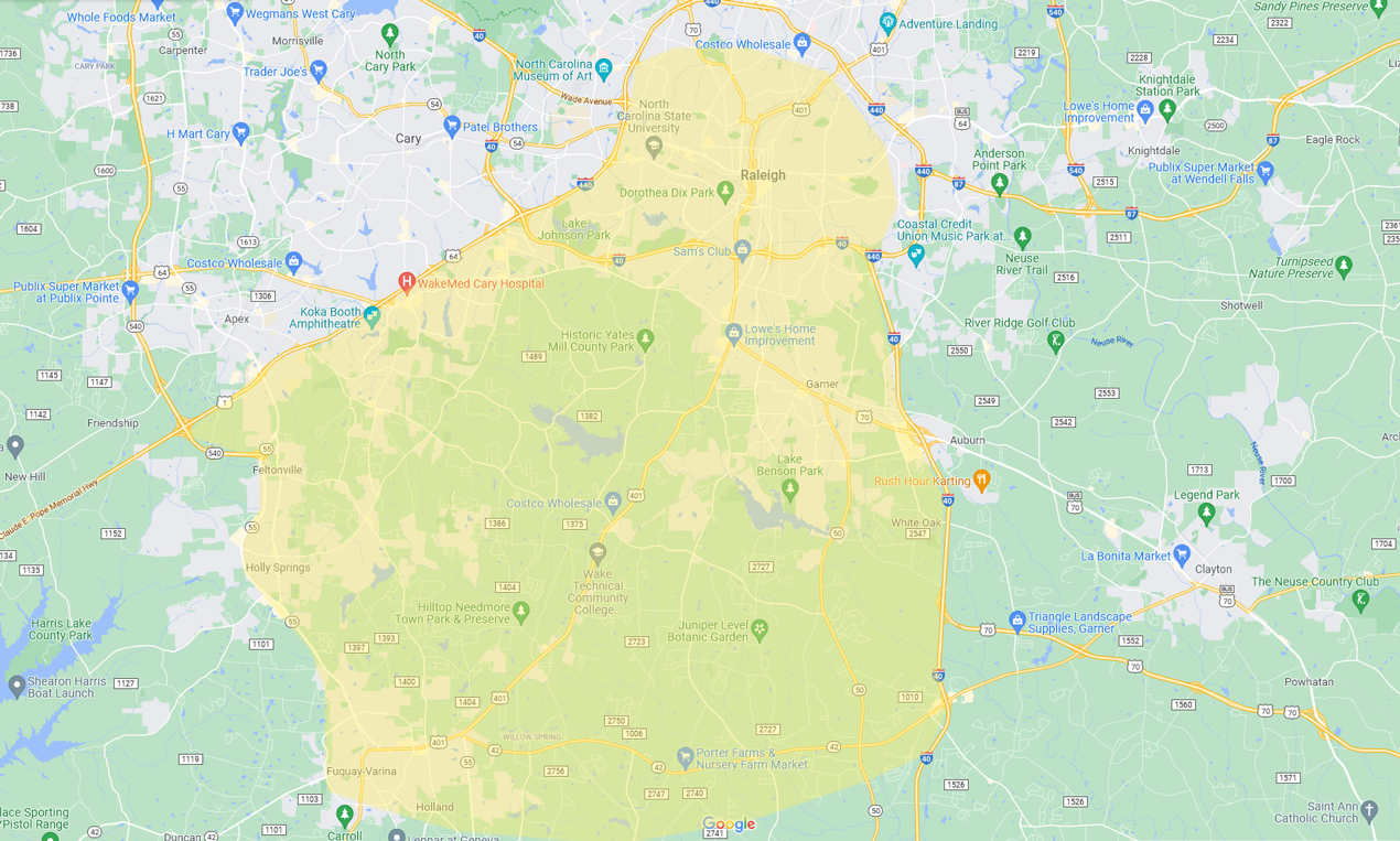 Appliance Repair Service Areas for Raleigh, North Carolina | Reppliance ...